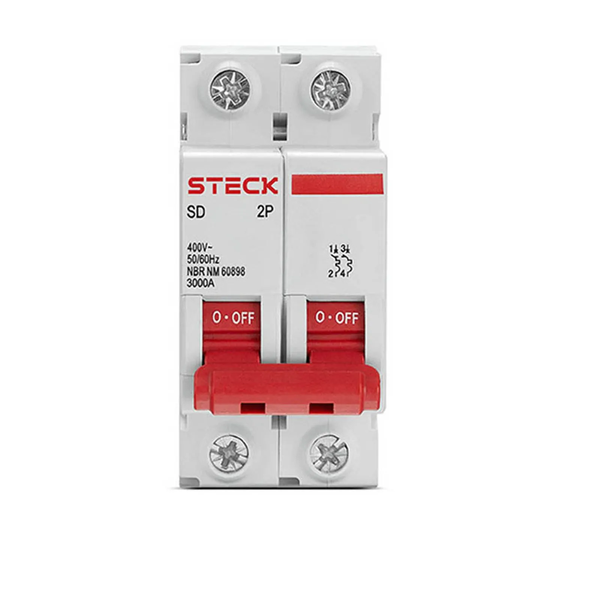 Disjuntor Bifásico 2P Curva C 3KA STECK - 16a SDD62C16